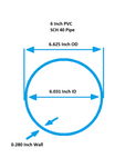 6 Inch Diameter Clear PVC SCH40 Pipe, Choose Your Length – ClearPipe.Com
